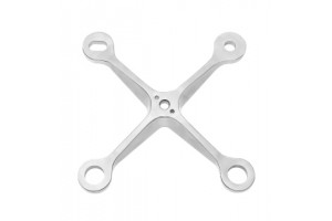 Stainless steel spider bracket system for glass facades