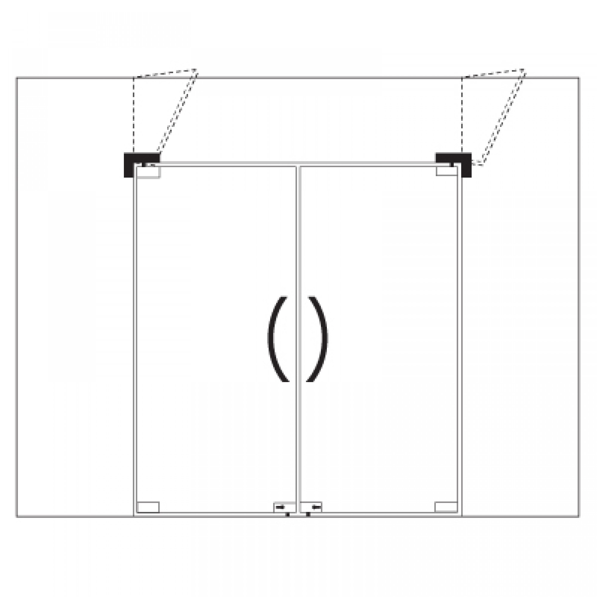 GCC Corner Transom With Fin - Right - Satin Stainless