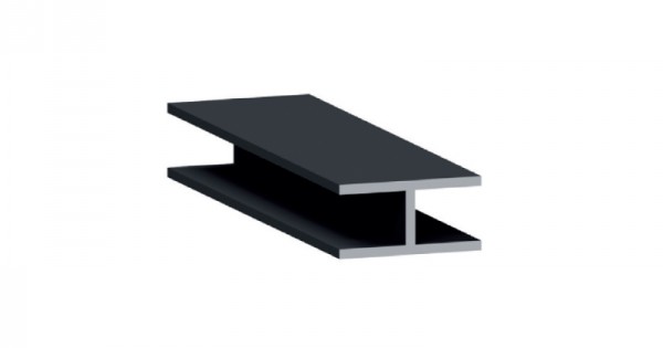 Black 180 Degree Glass to Glass Profile For 10mm Glass