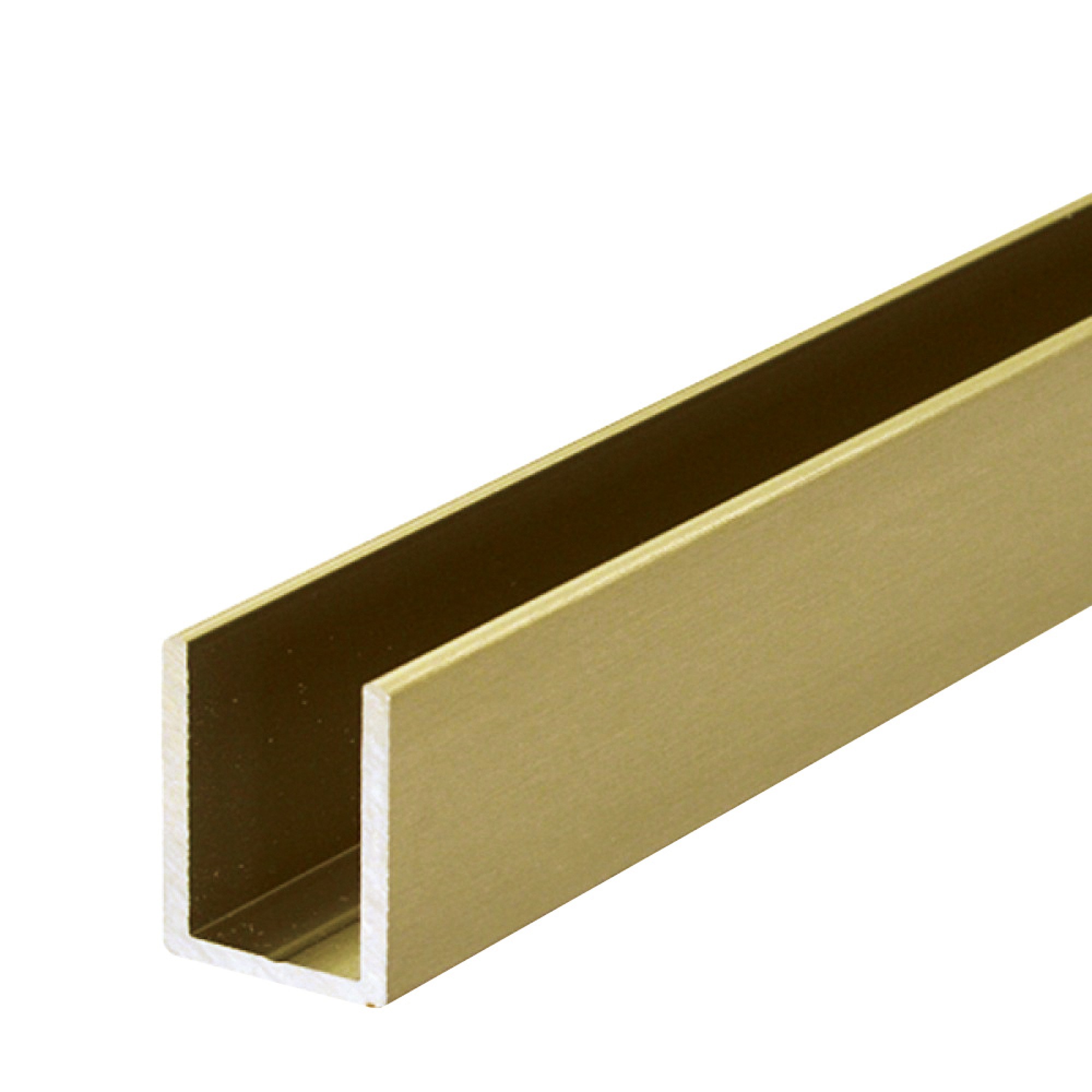 13mm Satin Brass U Channel For 8mm Thick Glass