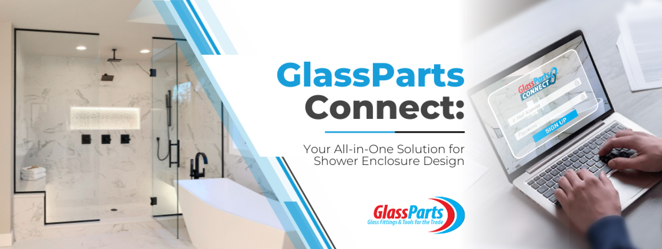 Your All-in-One Solution for Shower Enclosure Design | GlassParts Connect