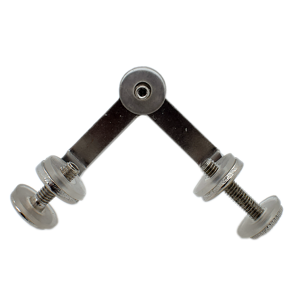 Three Way Showcase Corner Brackets Chrome Plated