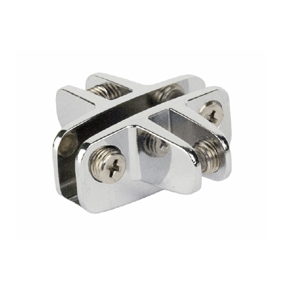 4 Way Assembly Bracket Closed Type - Polished Chrome