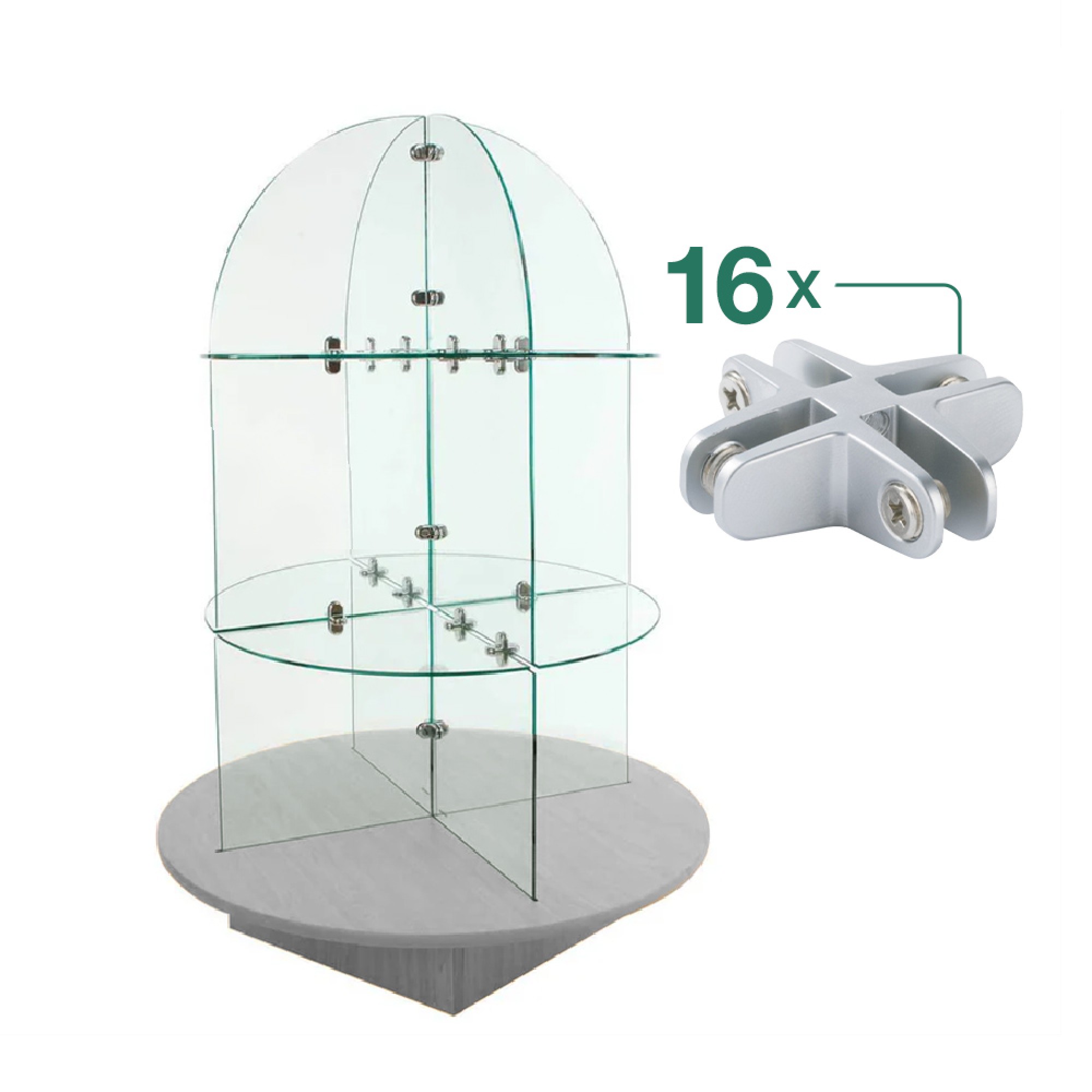 4 Way Assembly Bracket - Polished Chrome