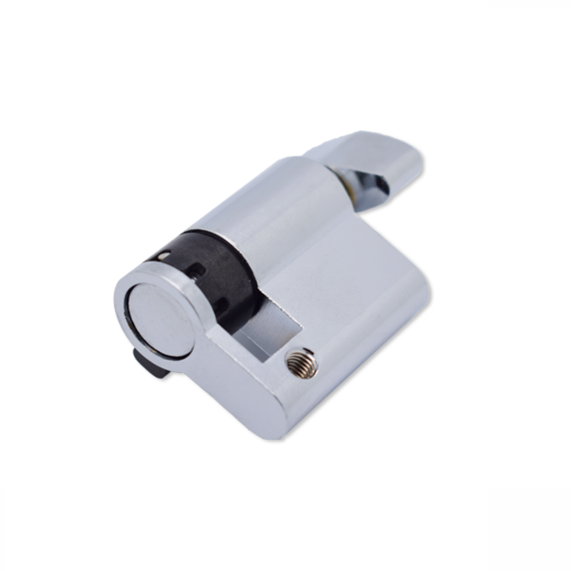 Half Europrofile Cylinder With Thumb Turn - Polished Chrome