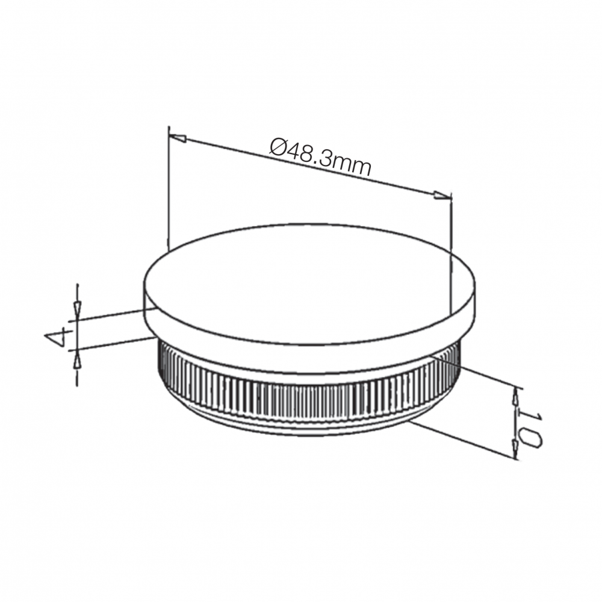 Flat Type Quick Fit Endcap - 48.3mm - 2.0mm - 316SS