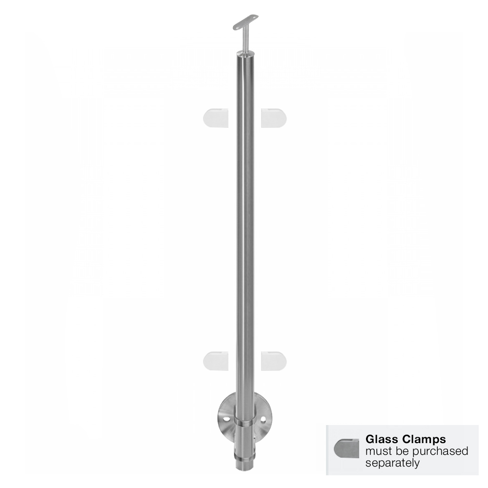Side Mount Corner Post - 900-1300mm - Flat Cap