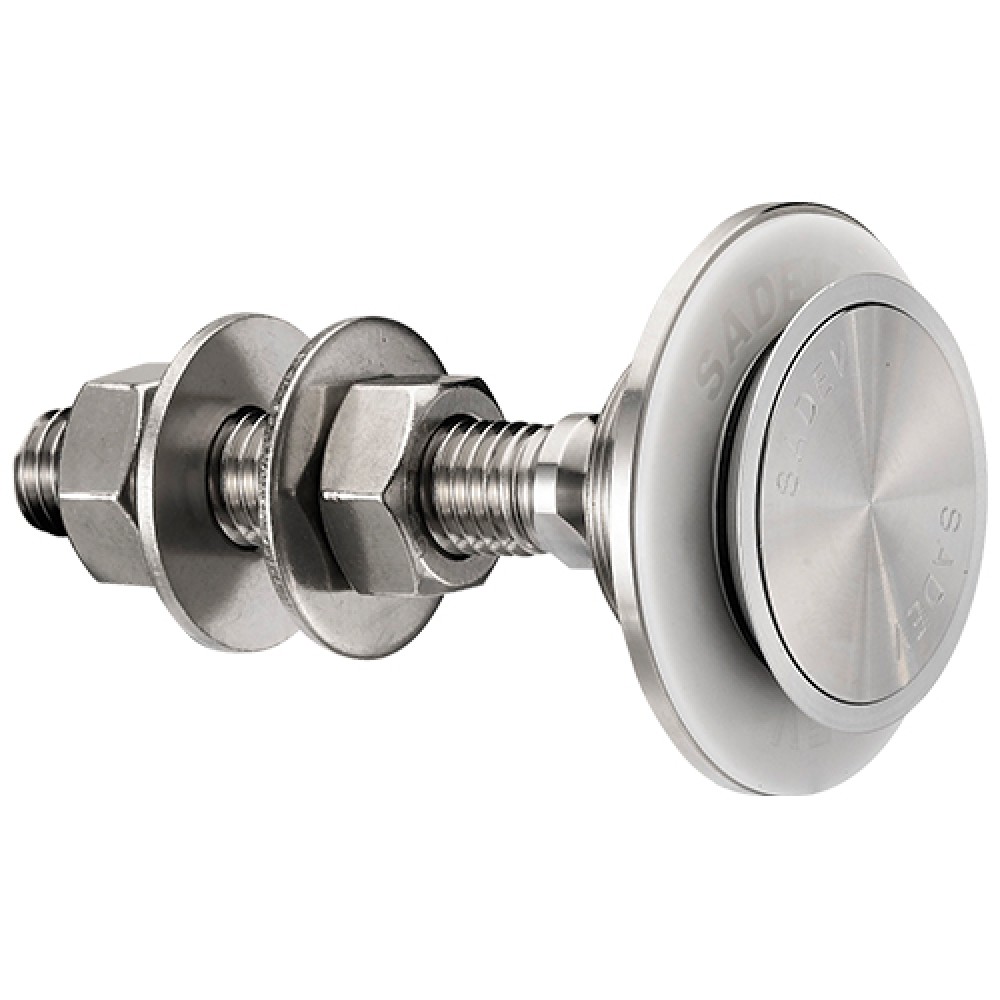Countersunk Articulated Bolt For 15 - 22mm Thick Glass