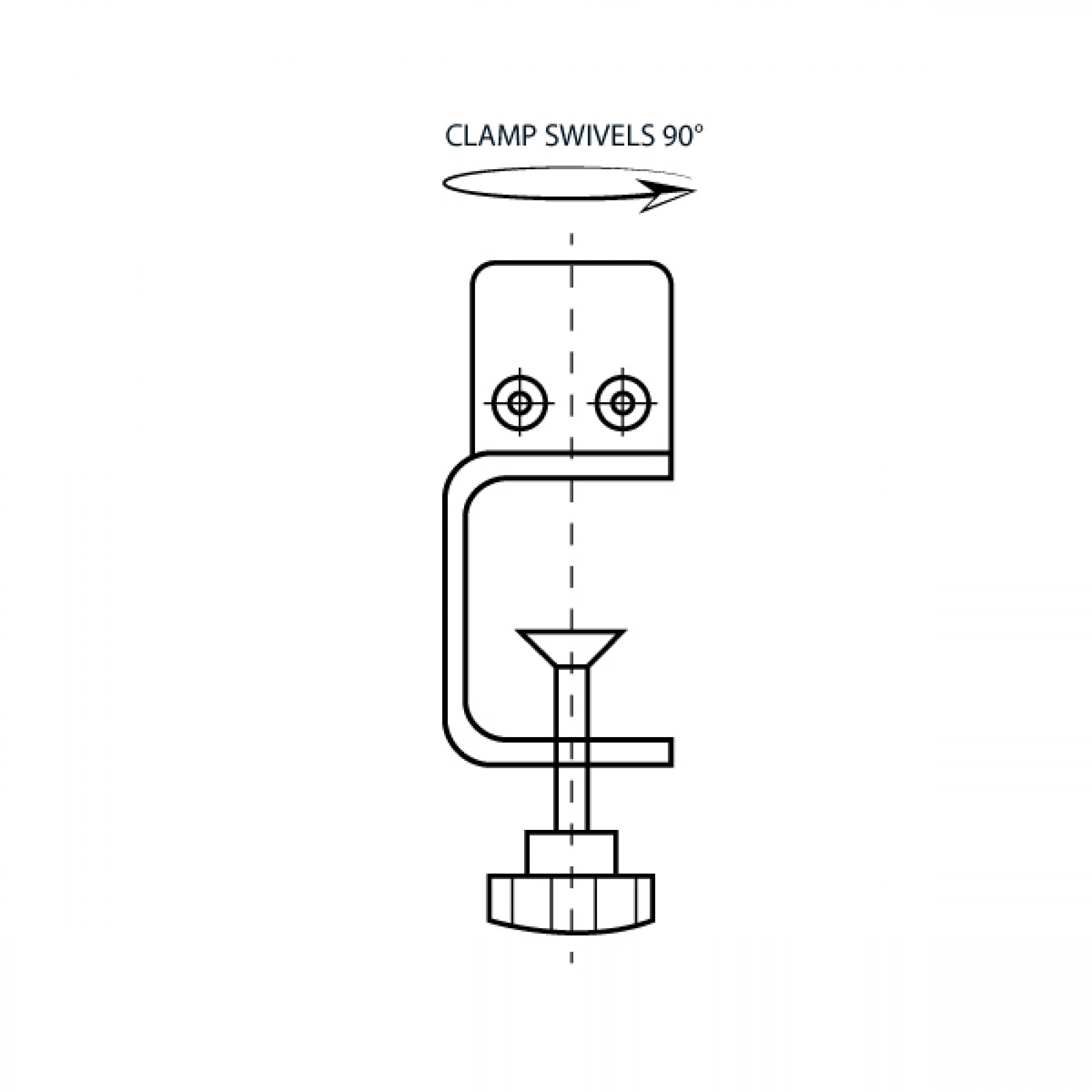 Stainless Steel Desk Partition Clamp - 6/8/10mm Thick Glass