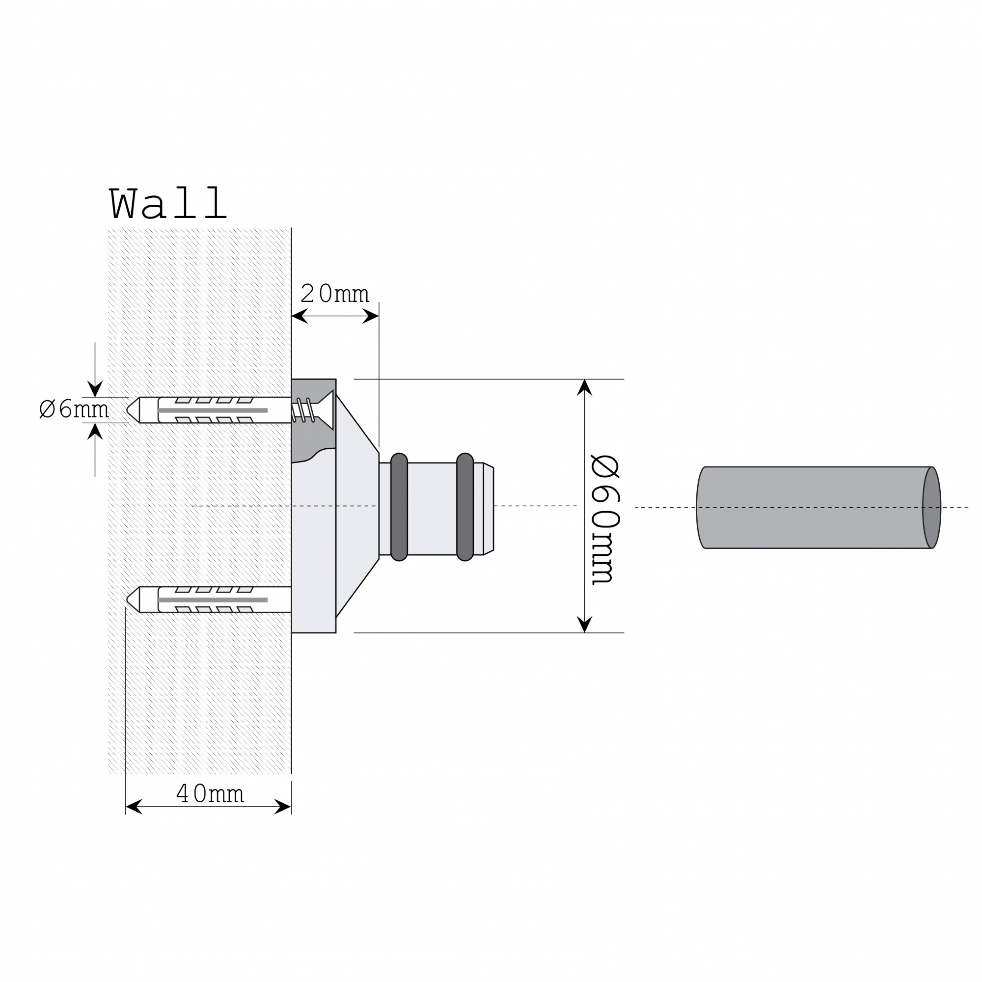 Adjustable Wall Fixing Rose