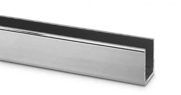 20mm X 30mm U Channel - Anodised Aluminium - 16mm Groove