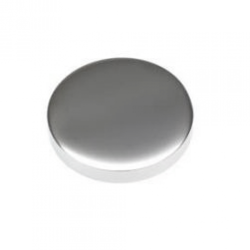 20mm - Flat Caps - Polished Chrome