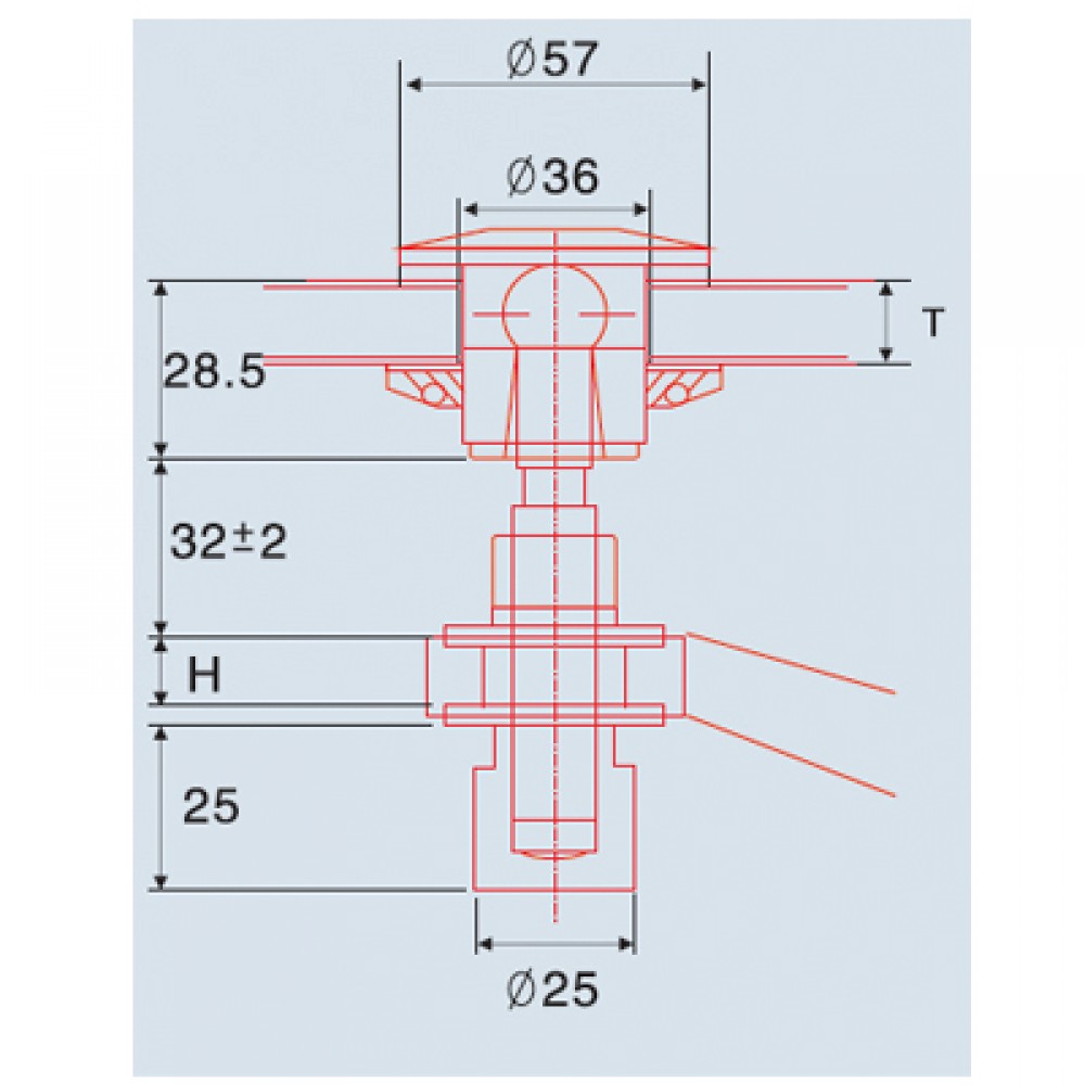 304 SS M14 Flat Spider Bolt